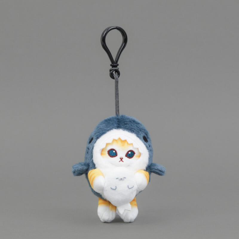 Mofusand Deep Blue Shark Meow 4" Key Clip – Mirae